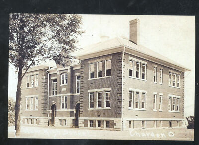 REAL PHOTO CHARDON OHIO CHARDON HIGH SCHOOL POSTCARD COPY | eBay