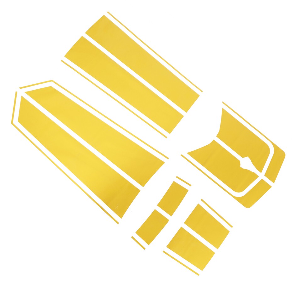 For 20-21 C8 Corvette Yellow Racing Stripes Overlay Graphic Decal Vinyl ...