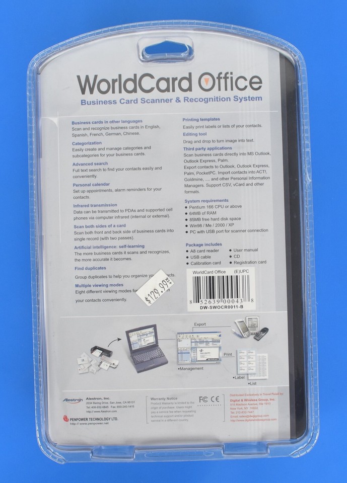 Penpower WorldCard Office Business Card Scanner Recognition System ...