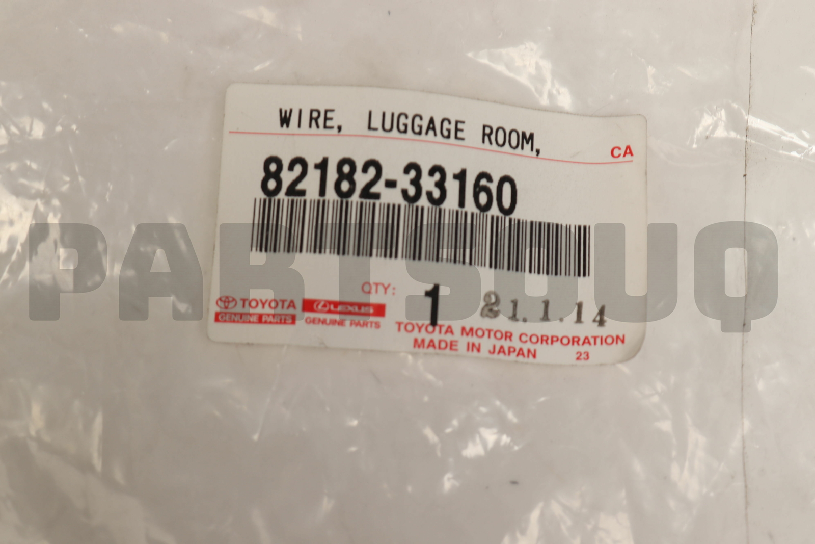 8218233160 Genuine Toyota WIRE, LUGGAGE ROOM, NO.2 82182-33160 | eBay