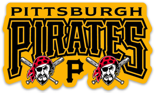 Pittsburgh Pirates Logo Type W Dual Pirates Mlb Baseball Die Cut