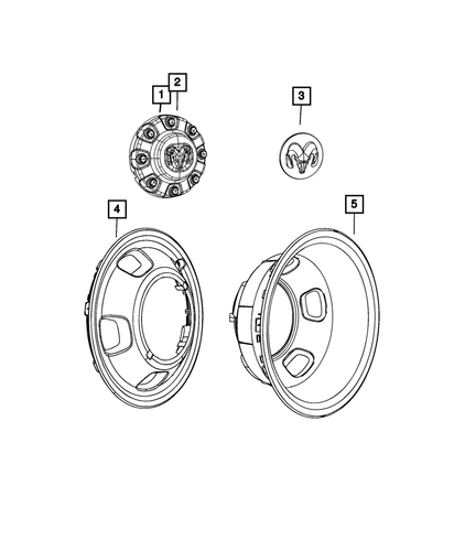 Genuine Mopar Wheel Cap 6MP52SZ0AB | eBay