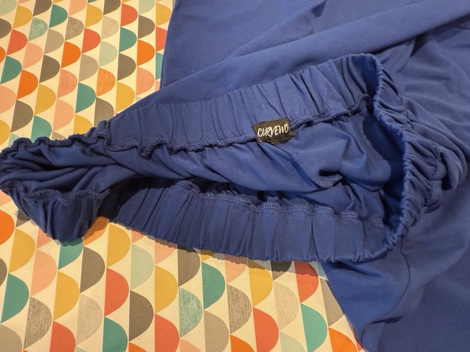 Ladies Blue Elastic Waisted Shorts Size 20/22/24 | eBay UK