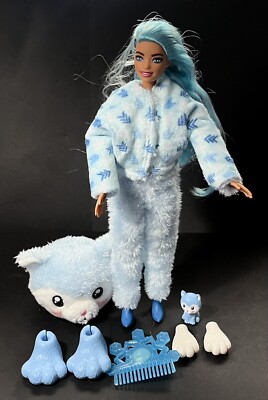 BARBIE Cutie Reveal Snowflake Sparkle Series Doll Husky HJL63 New | eBay
