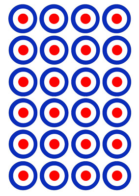 24 edible RAF Roundels Iced Icing Fondant 4cm Cupcake Toppers Cake ...