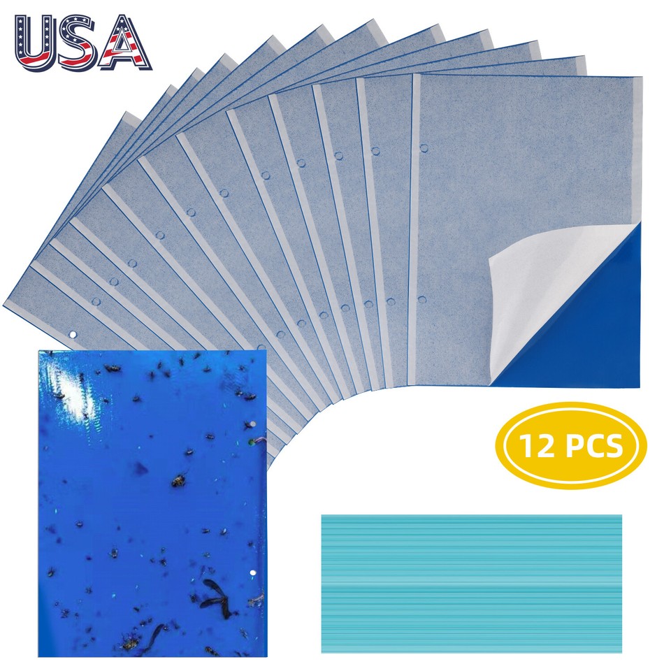 Sticky Fly Glue Trap Yellow Paper Trap Fruit Flies Insect Mosquitoes ...