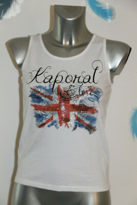 Pretty Tank Top White Kaporal Junior Size 14 Years Mint | eBay Australia