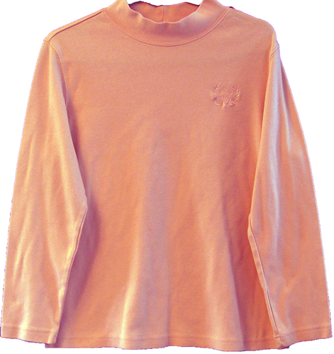 Blair Womens L Large Knit Top Mock Neck Turtleneck Peach Apricot L/S ...