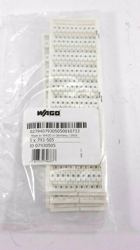 5x 10 Stück WAGO Beschriftung Zahlen 31-40 | 793-505 | eBay