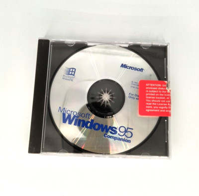 VINTAGE OPENED MICROSOFT WINDOWS 95 COMPANION CD NO KEY RM4-B6 | eBay