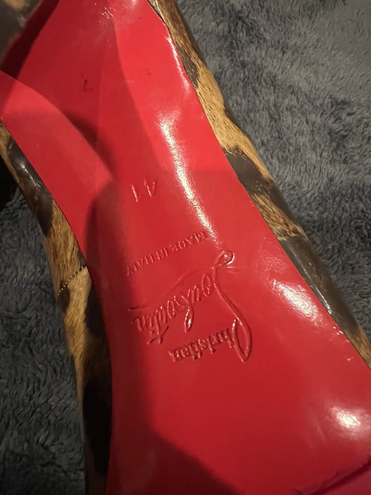 Christian Louboutin Patent Leopard Décolleté 868 100mm 41 Heels | eBay