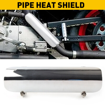 Exhaust Muffler Pipe Heat Shield Cover Protector Chrome For Universal ...
