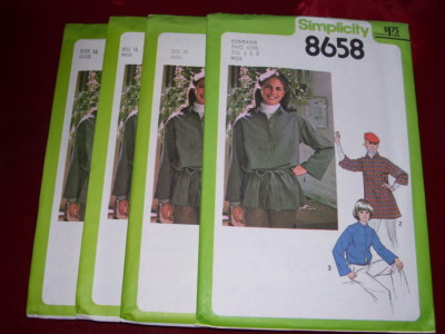 🌻1978 UNCIRCULATED SIMPLICITY #8658 - LADIES LONG PULLOVER TUNIC ...