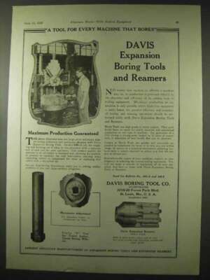 1922 Davis Boring Tool Ad - Expansion Tools and Reamers | eBay
