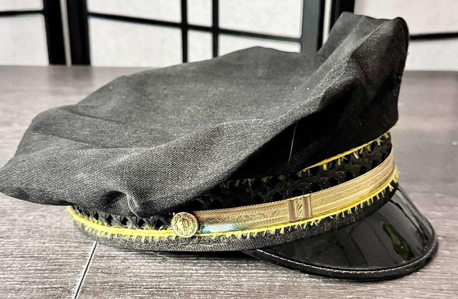 Vintage Midway Cap Co. Uniform Hat Black Size 7-1/4 | eBay