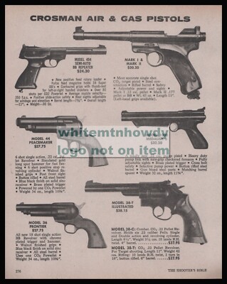 1975 CROSMAN 454 Repeater, Mark 1 & II,44, 1300, 36, 37-T Air & Gas Gun ...