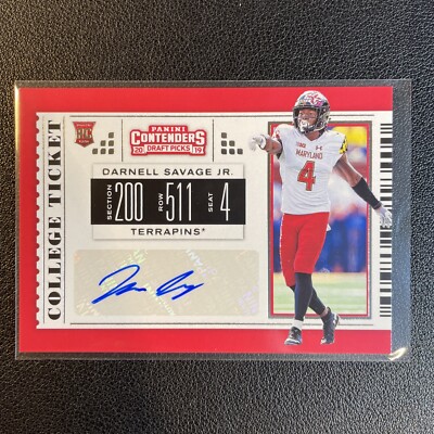 2019 PANINI CONTENDERS DARNELL SAVAGE JR. COLLEGE TICKET AUTOGRAPH | eBay