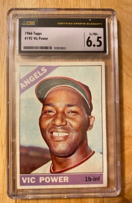 1966 Topps Vic Power #192, CSG Graded: Excellent/Near Mint + 6.5 | eBay