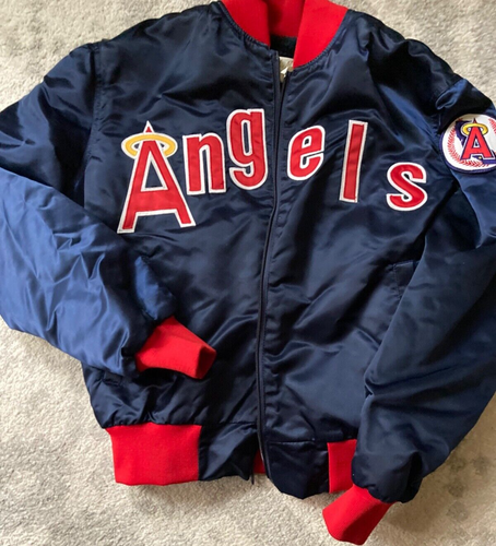 Mac Murray Satin Baseball Team Jacket - CALIFORNIA ANGELS - Rod Carew ...