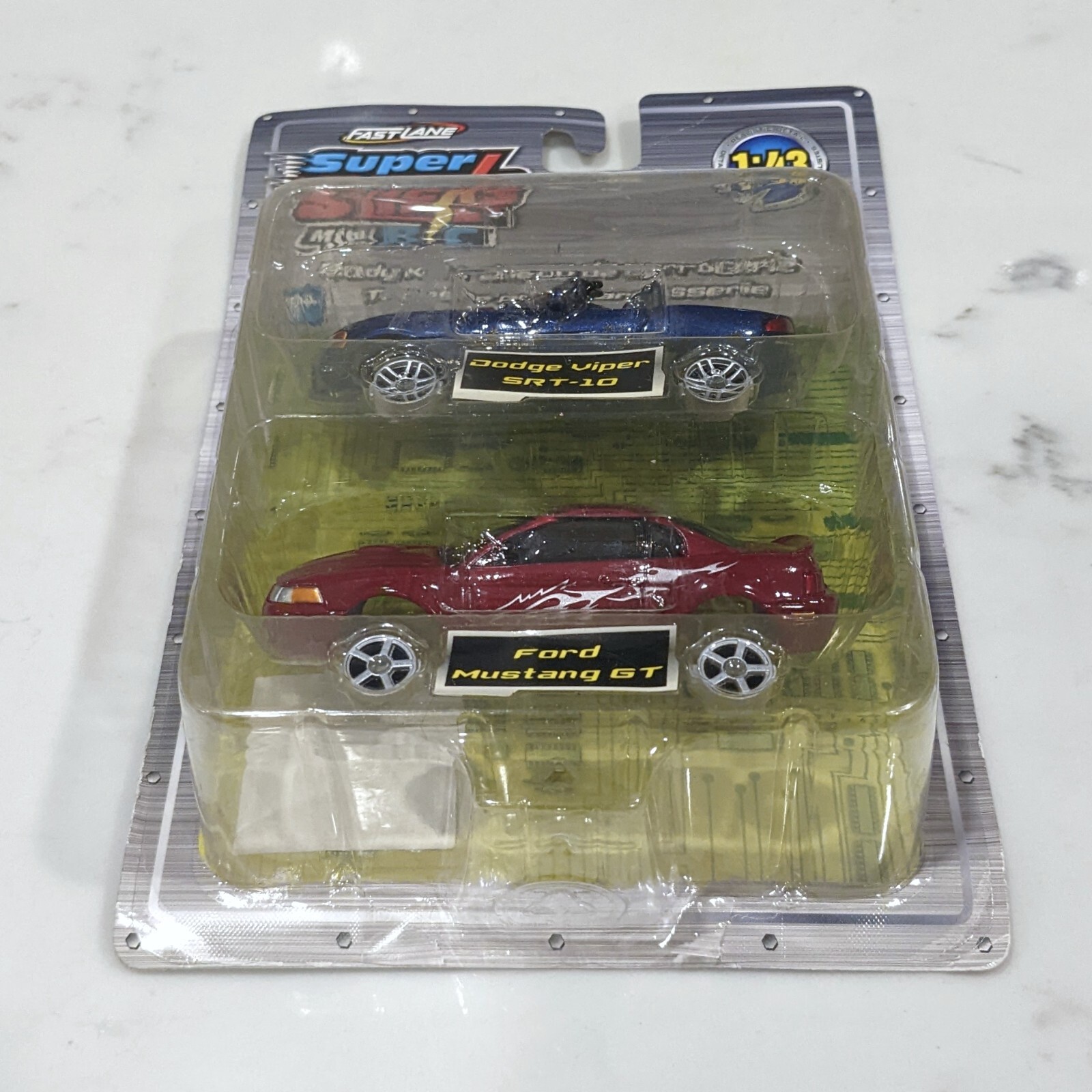Fast Lane Super Slicks Mini RC Blue Dodge Viper SRT-10 + Maroon Ford ...