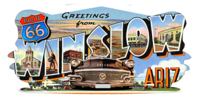 Route 66 Greetings Cut Out Metal Art By Phil Hamilton 12x6 | eBay