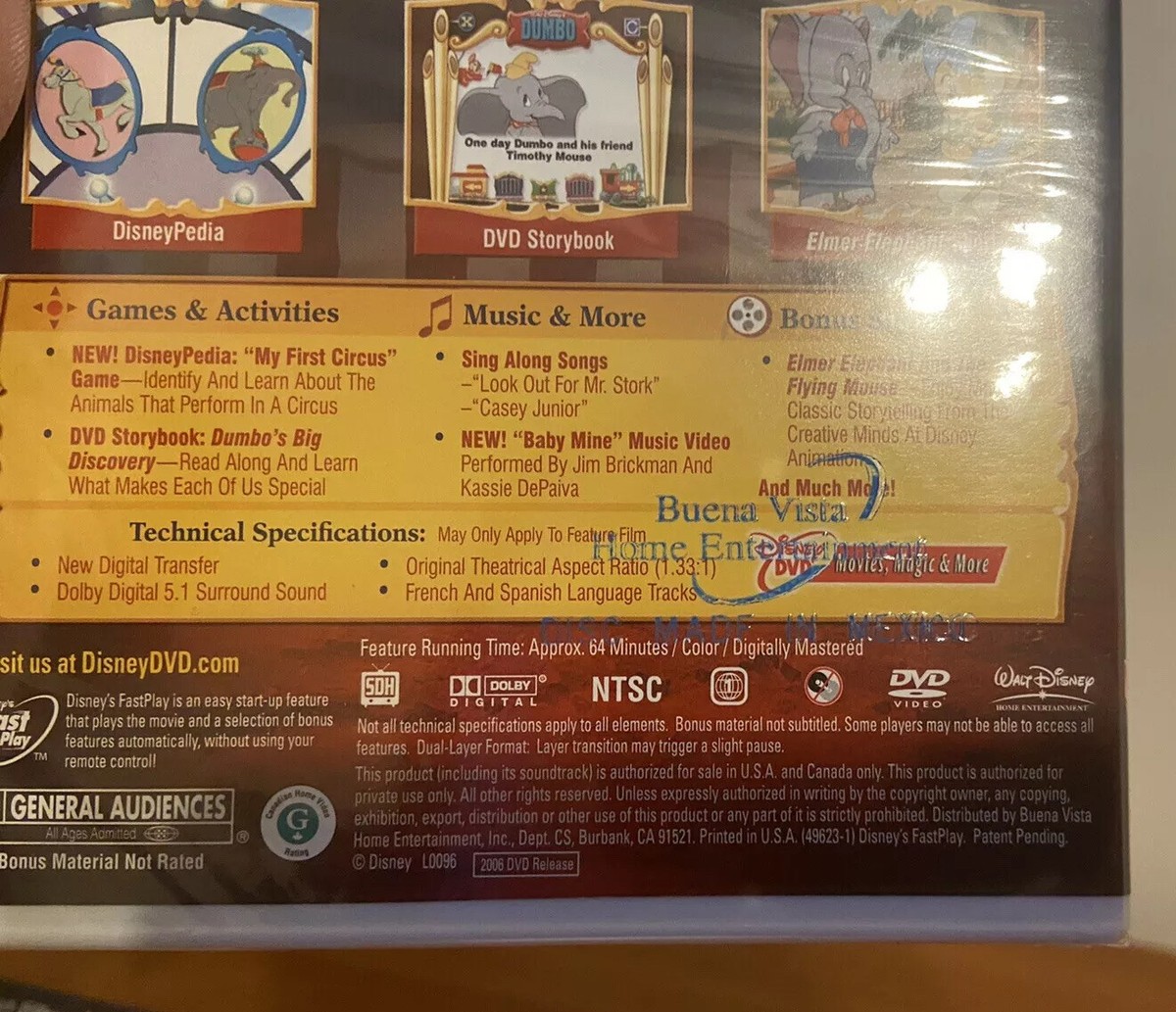 Dumbo Dvd Menü Disney's Dumbo Family/Musical [DVD] – Yachew