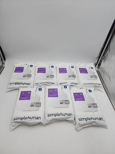 7 Pack Lot SimpleHuman Custom Fit Liners Code J 30-45L 8-12 Gal. Trash Bags | eBay
