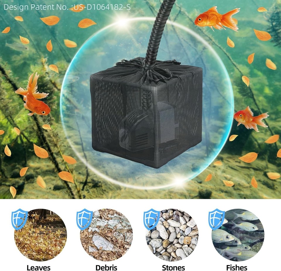 10-Inch Anti-Clogging Pond Filter – Essential Water Pump Barrier for ...