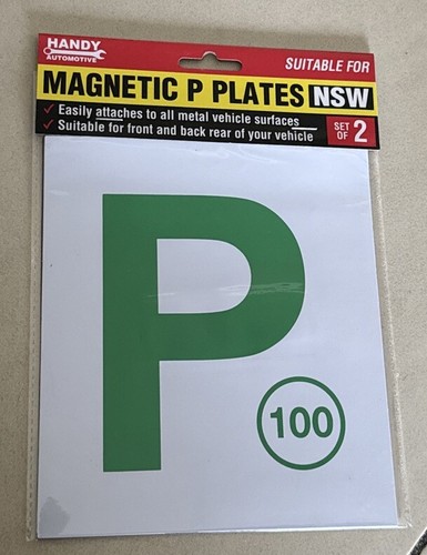 2pc Magnetic Green P Plates NSW P Plate for New South Wales | eBay