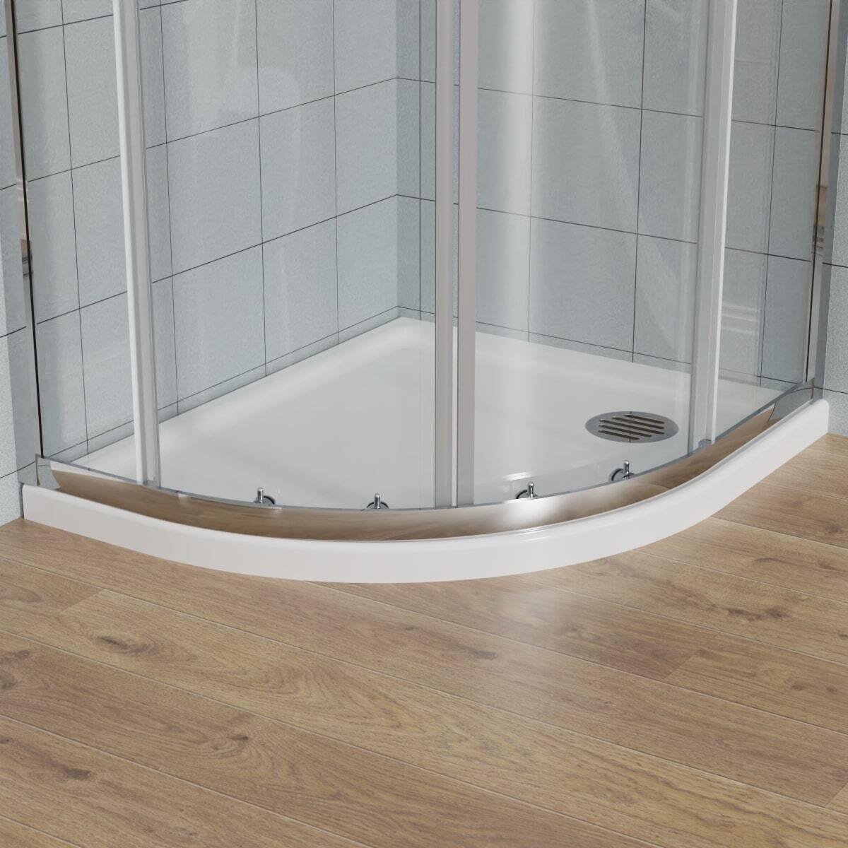Quadrant Shower Enclosure Walk In Corner 6mm Cubicle Easy Clean Glass ...