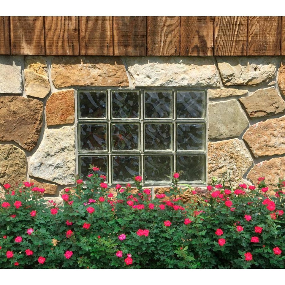 Clearly Secure Glass Block Window 31" x 15.5" Frameless Wave Pattern ...