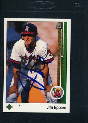 1989 Upper Deck #614 Jim Eppard Angels Signed Auto *46119 | eBay
