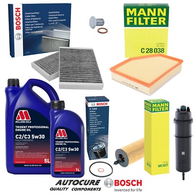 FOR BMW 5 SERIES 520D 2.0 G30 2017 ONWARDS BOSCH & MANN FULL SERVICE ...