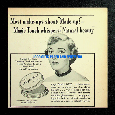 Magic Touch Cream Makeup 1951 Trade Print Magazine Ad Clipping ADVERT ...