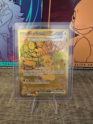 Pokémon Prismatic Evolutions Gold Pikachu ex 179/131 Secret Rare | eBay