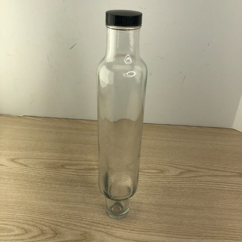 Antique Clear Glass Rolling Pin with Black Screw on Cap 14" | eBay