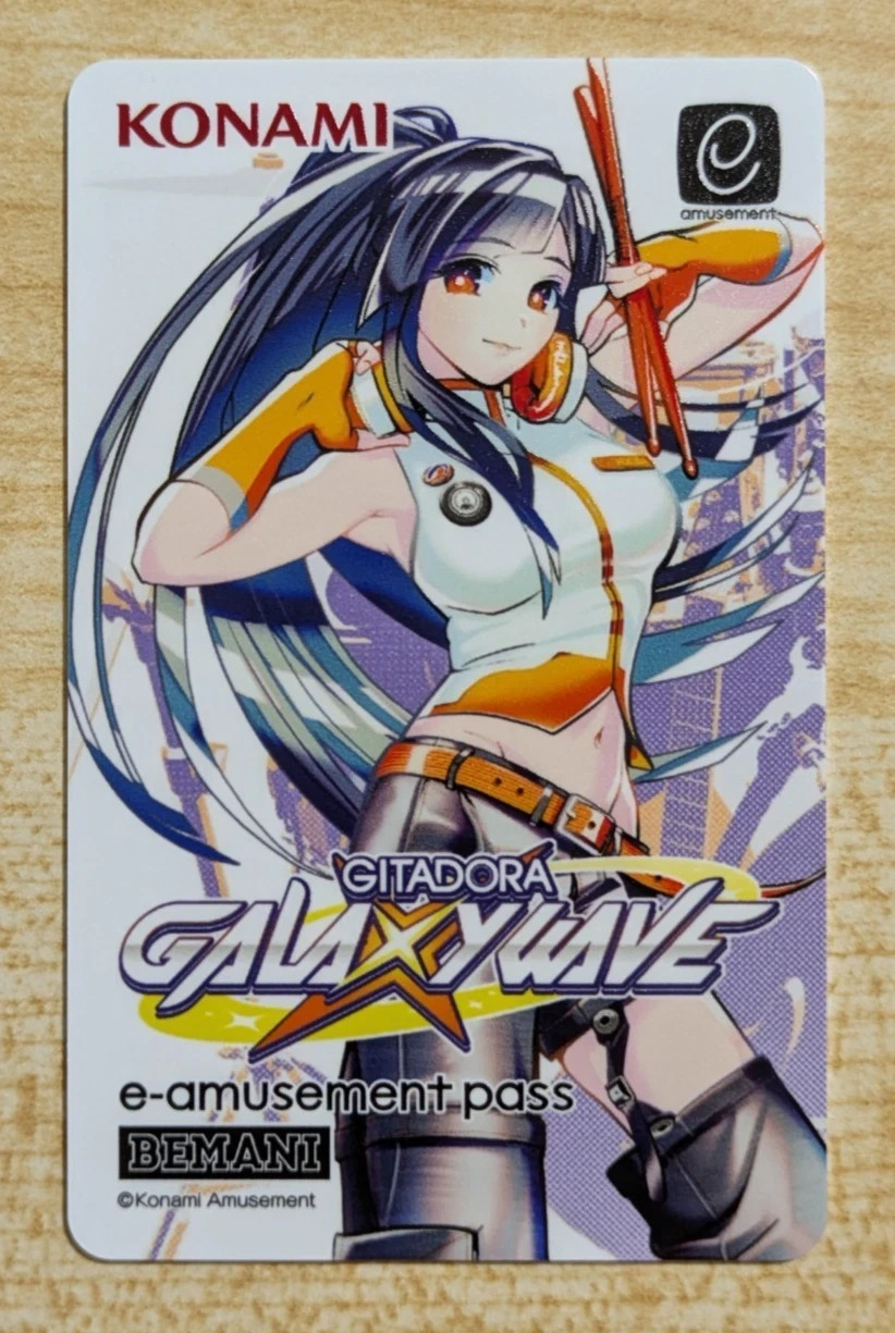 NEW Konami e-AMUSEMENT PASS Card GITADORA GALAXY WAVE Kyoka Amusement ...