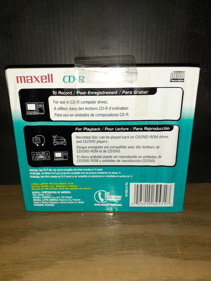 5 Pack - Maxell CD-R 80 Min 700 mb CD/DVD-ROM & CD/DVD Players ...