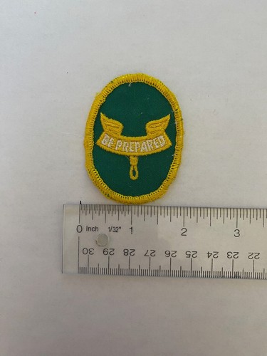Boy Scout patch BE PREPARED green and gold / yellow | eBay