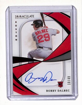 2021 Panini Immaculate BOBBY DALBEC Rookie RC AUTO Boston Red Sox 10/49 ...