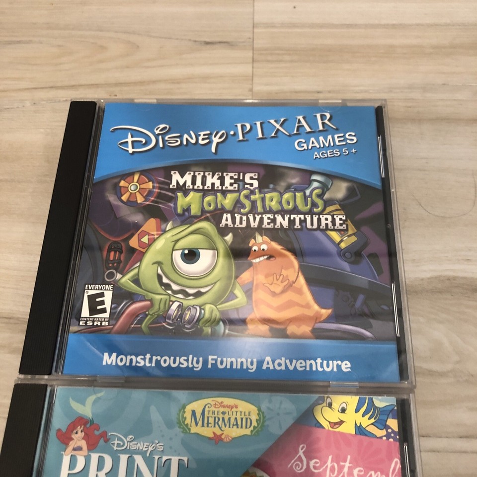 DISNEY PC Game LOT Monstrous Adventure Monsters Little Mermaid Print ...