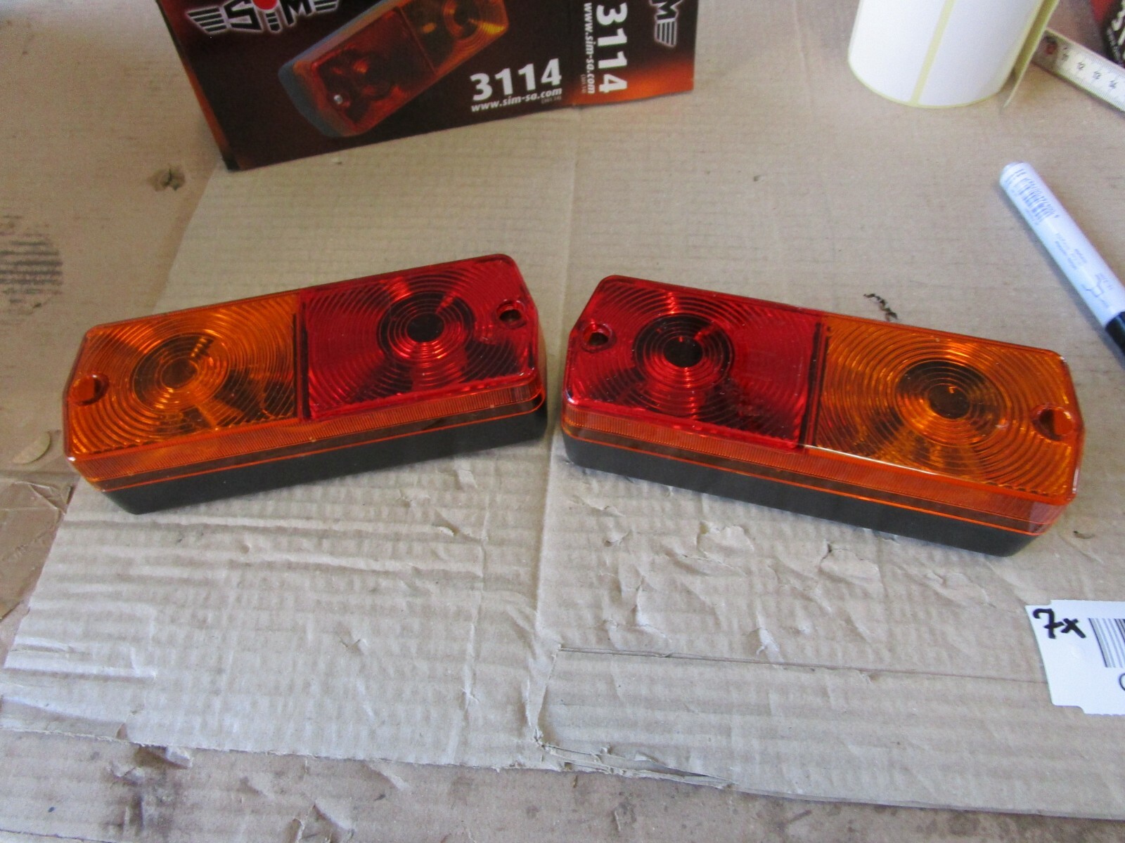 LKW Trakor Rückleuchte Rücklicht Blinker hi. Kotflügel flach SET SIM ...