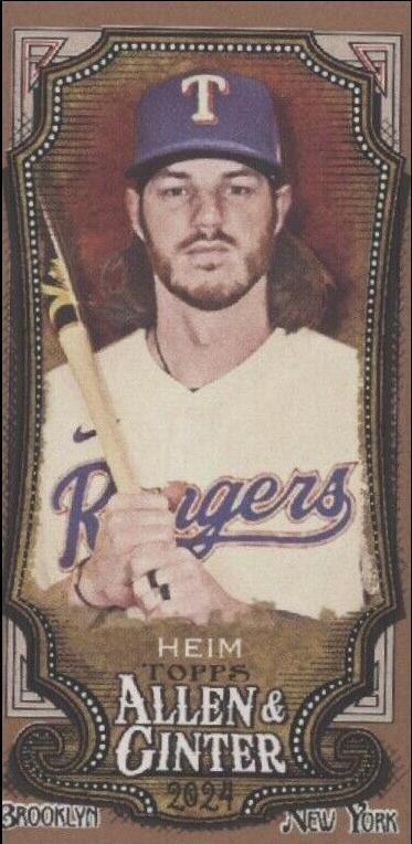 2024 Topps Allen & Ginter - Jonah Heim #156 Mini Gold Border for sale ...