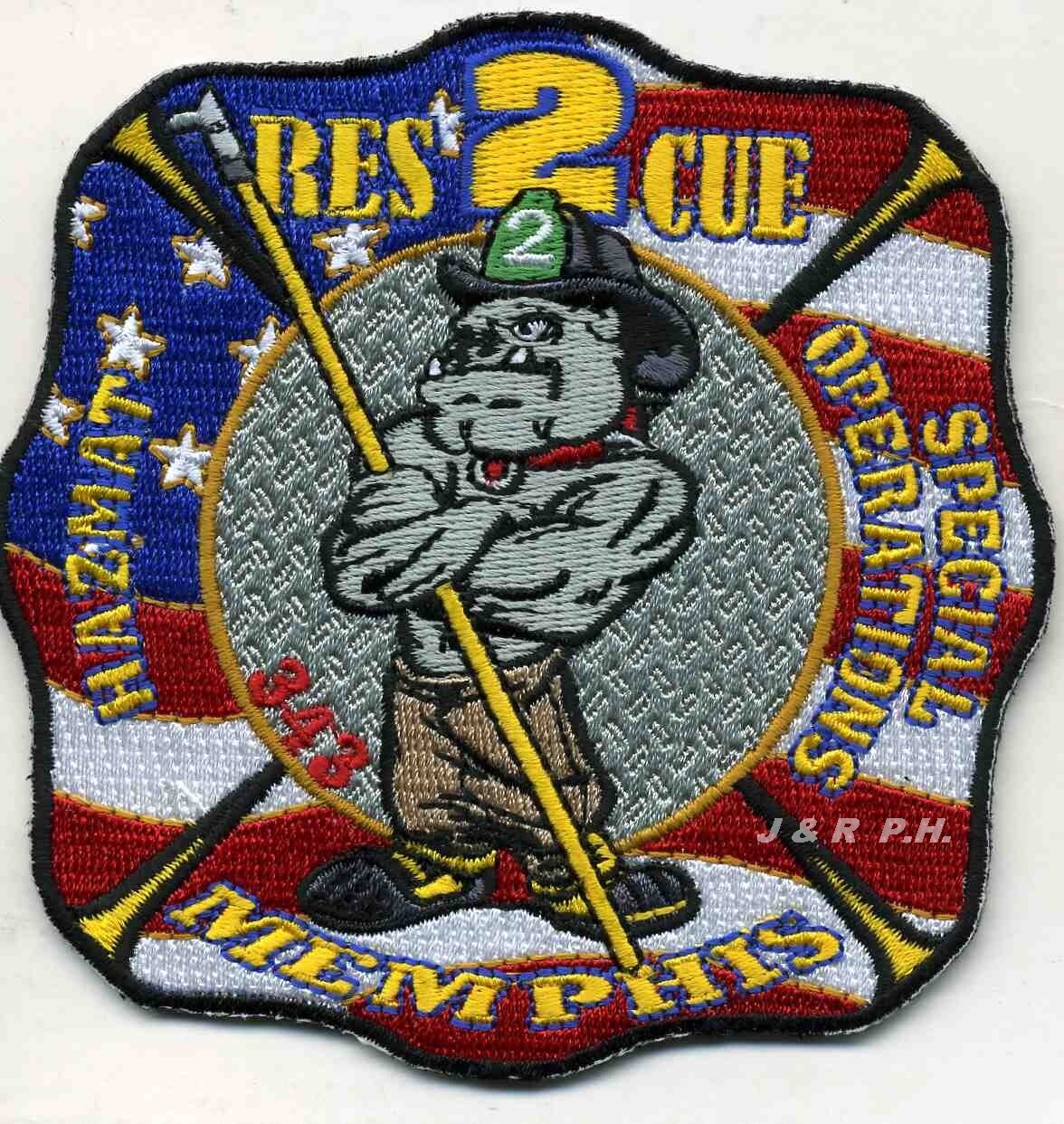 Memphis Rescue-2 / HAZMAT / Special Ops., TN (4" x 4" size) fire patch ...