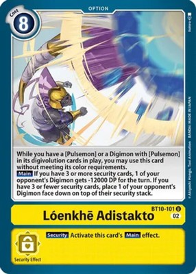 Loenkhe Adistakto - BT10-101 - U NM Digimon TCG | eBay
