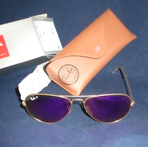 Ray-Ban RB 3025 112/z2 58mm Aviator Sunglasses - Matte Gold/Cyclamen ...