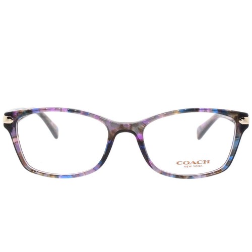 Coach Hc6065 5288 Confetti Purple Plastic Rectangle Eyeglasses 49mm for ...