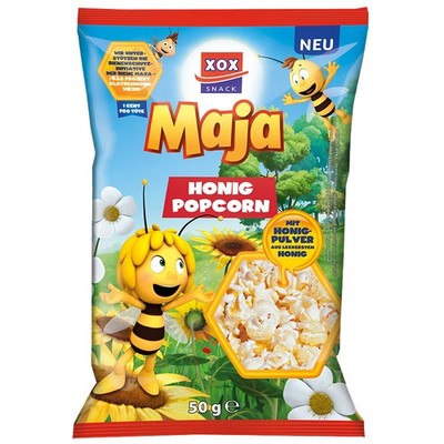 XOX Bee Maya Popcorn With Honey Sweet Crunchy And Child-Friendly 50G ...