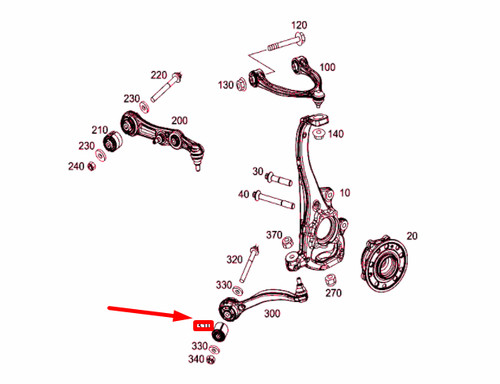 NEW MERCEDES-BENZ C W205 FRONT LOWER CONTROL ARM BUSHING A2053332400 15 ...