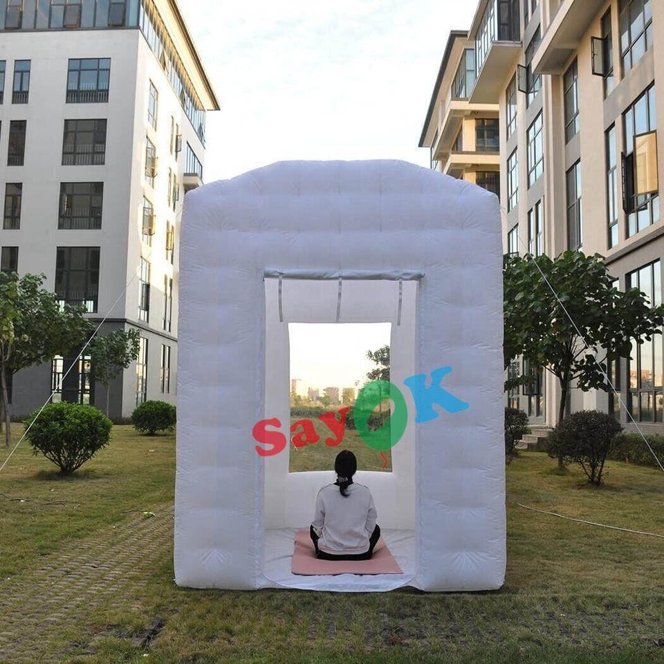 NEW White Inflatable Hot Yoga Dome Tent For Home Outdoor Yoga tent 7FT ...